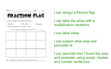 Fraction Flag Performance Task | Educreations