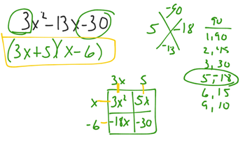 Factor Using Diamond And Box | Educreations