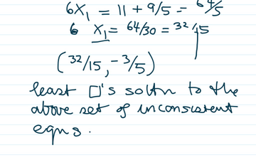 Least Squares Inconsistent Equations Using Transpose And Gaussian ...