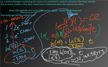 Algebra 2 - Applications Of Logs And Exponentials | Educreations