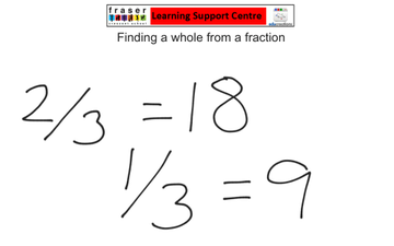 Finding A Whole From A Fraction | Educreations