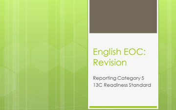 Revision: A English EOC Tutorial | Educreations