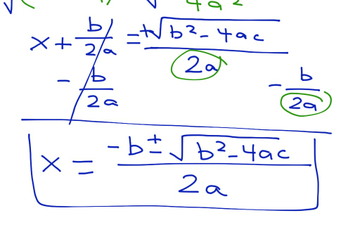 Deriving The Quadratic Formula By Completing The Square | Educreations