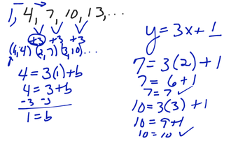 Writing a Linear Equation to Describe an Arithmetic Sequence | Educreations