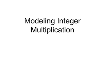 Modeling Integer Multiplication | Educreations