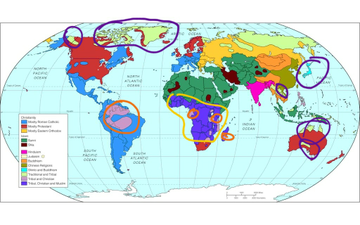 Religiones del Mundo mapa | Educreations