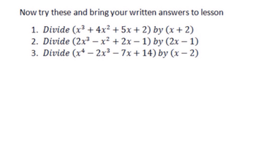 Intro To Dividing Polynomials | Educreations