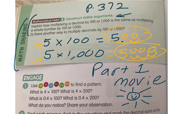 5th Grade MIF Ch 5 L 4 PART ONE Multiplying Decimals By Tens, Hundreds ...