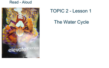 Science - Elevate Topic 2 Lesson 1 “the Water Cycle” | Educreations