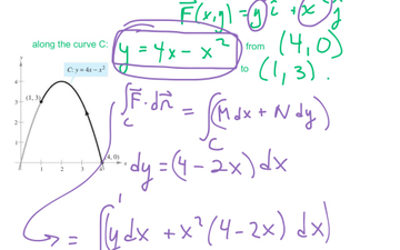 Differential Form For Line Integrals Of Vector Fields | Educreations