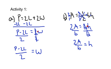 Rewrite Equations & Formulas Activity | Educreations