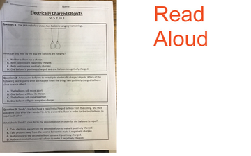Electrically Charged Objects - Assessment Read Aloud | Educreations